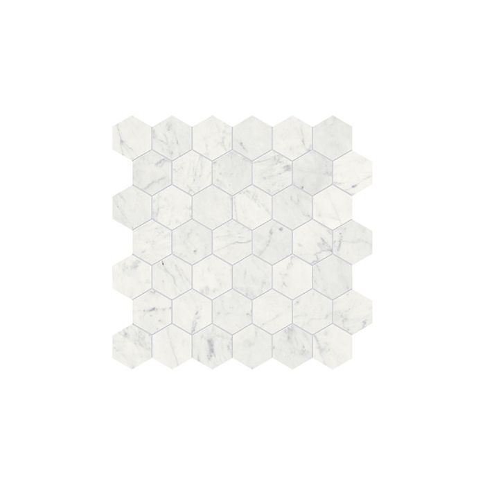 Eterna Bianco 2" Hexagon Honed Marble*