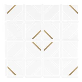 Cubist Gold Avant Mosaic Marble and Metal*