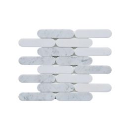 Imperial Thassos Carrara Mix Pills Polished Marble