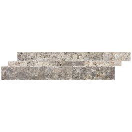 Travertine Ledgestone Silver Splitface 6x24"